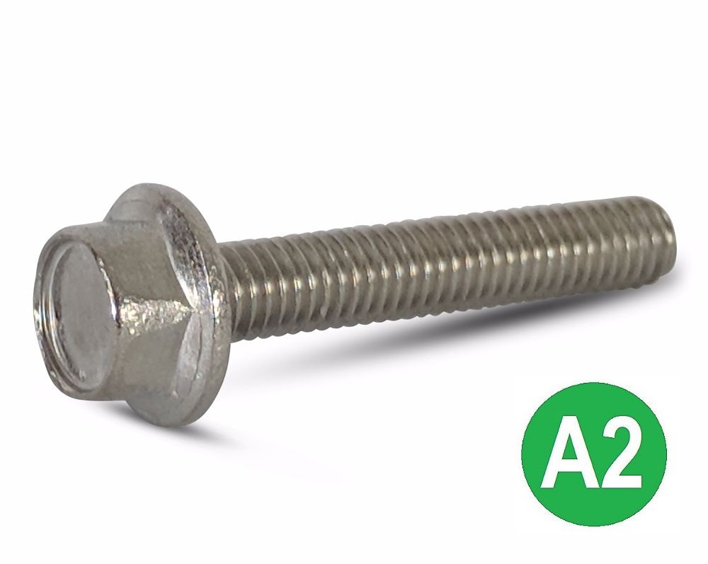 M6x20 A2 Hexagon Flange Set Screw DIN 6921