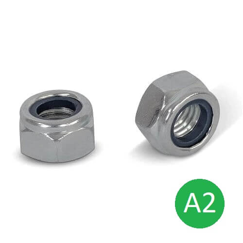Buy Fine Pitch Stainless Steel Nylocs | M10x1.25 A2 Stainless Nyloc Nuts DIN 985