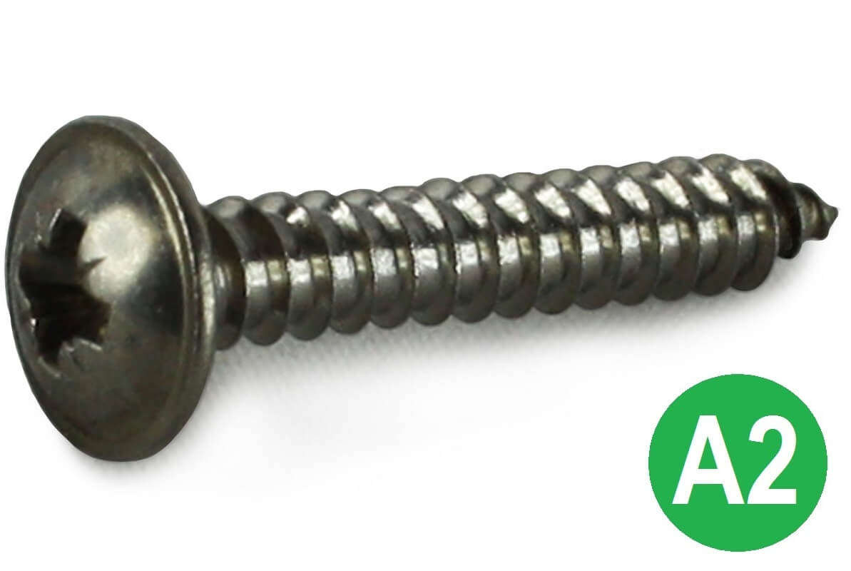 6 x 1/4 A2 Pozi Flange Self Tapper BS 4174