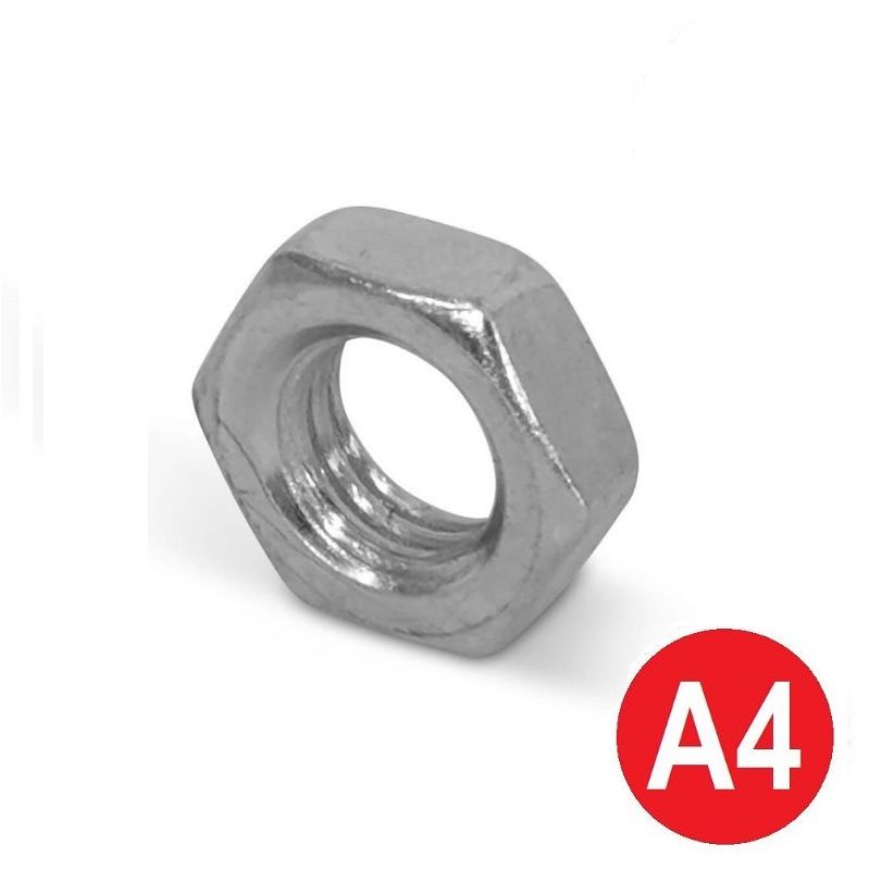 M8 A2 Half (Lock) Nut DIN 439B