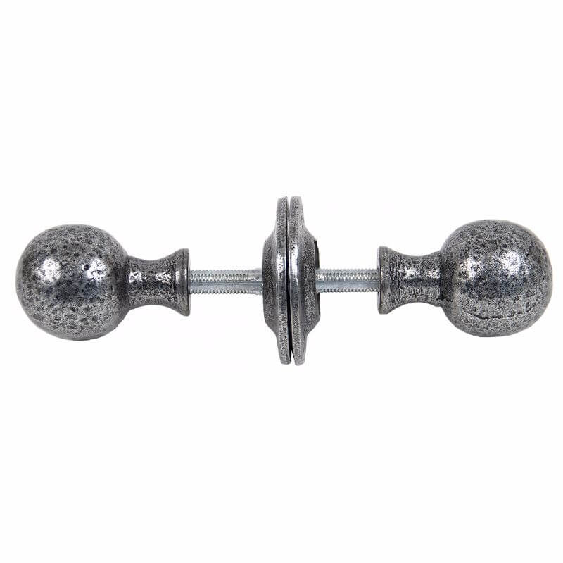 Anvil 33778 Pewter Round Mortice/Rim Knob Set | From the Anvil | Anvil ...