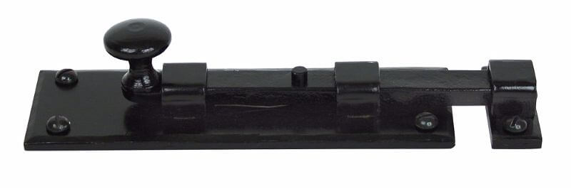 Anvil 33980 Black 6 Straight Knob Bolt | From the Anvil | Anvil Ironmongery