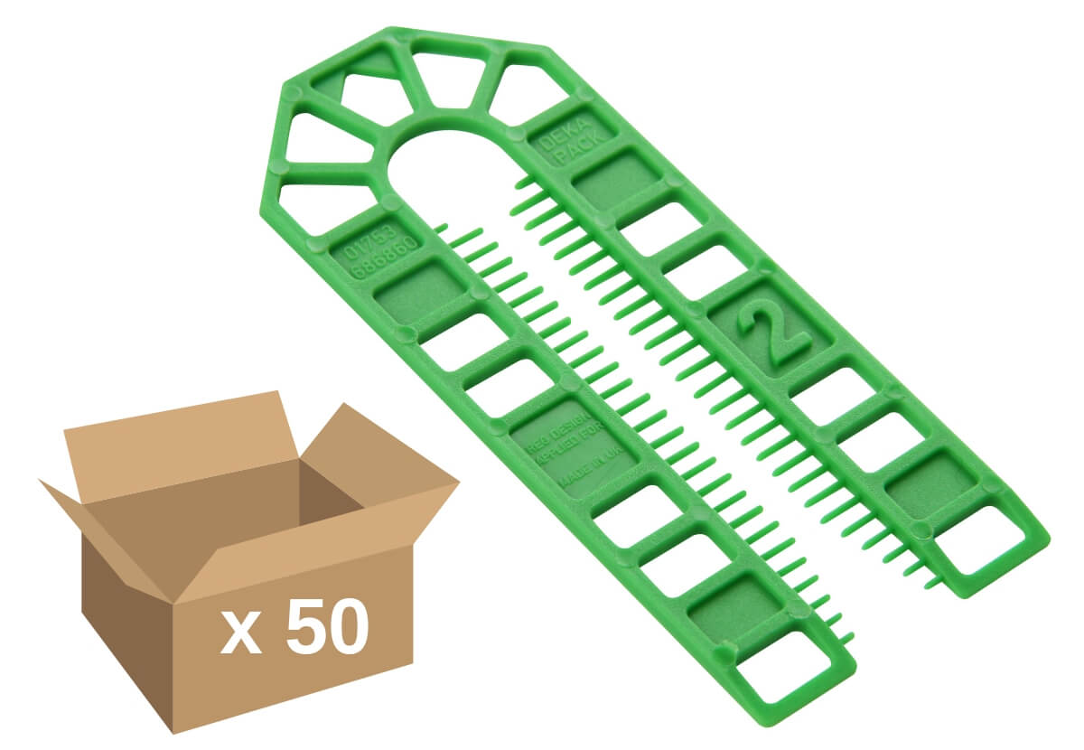 Broadfix® Large Plastic 'U' Shims Green 2mm (Pack of 50)