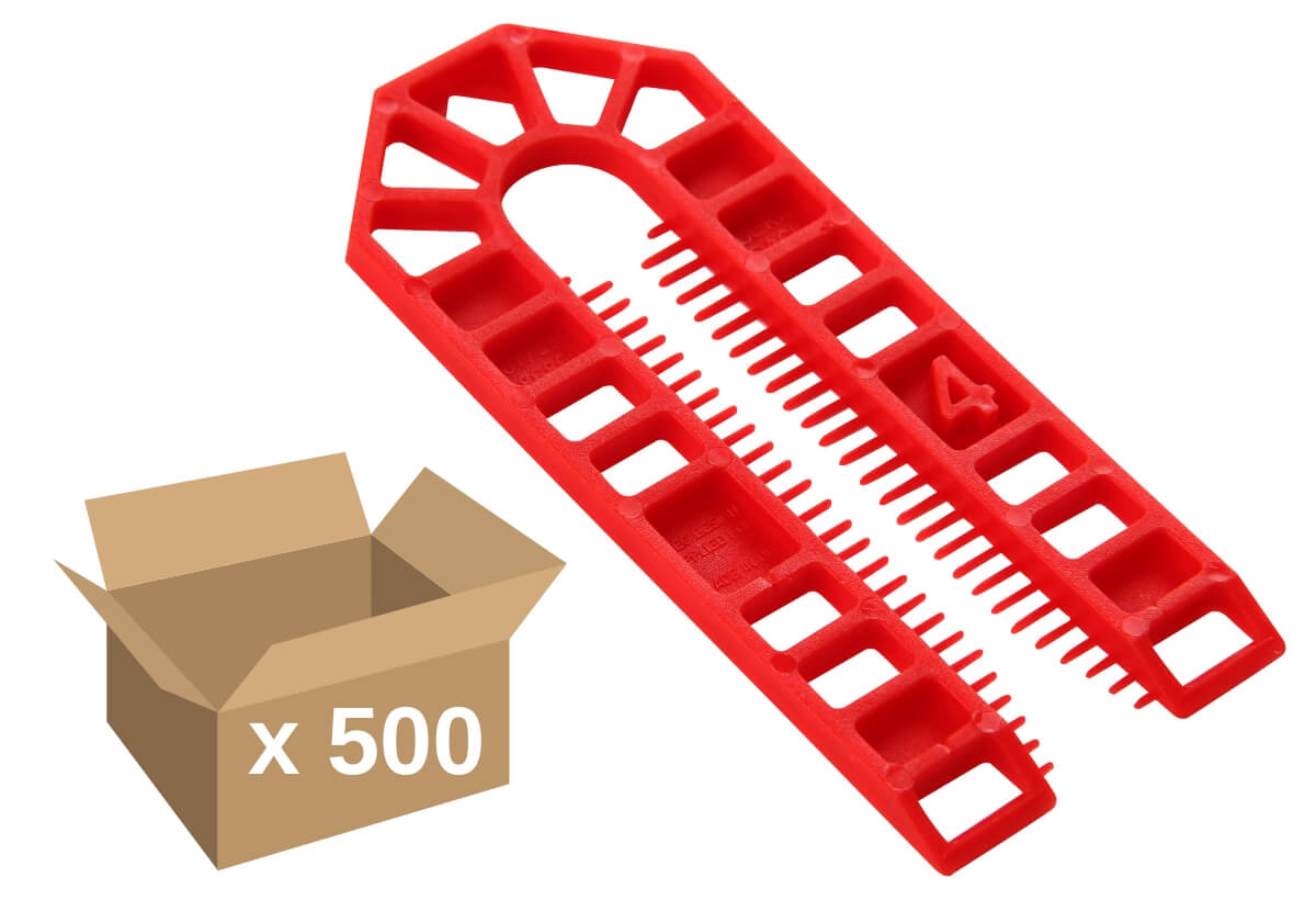Broadfix® Large Plastic 'U' Shims Red 4mm (Pack 500)