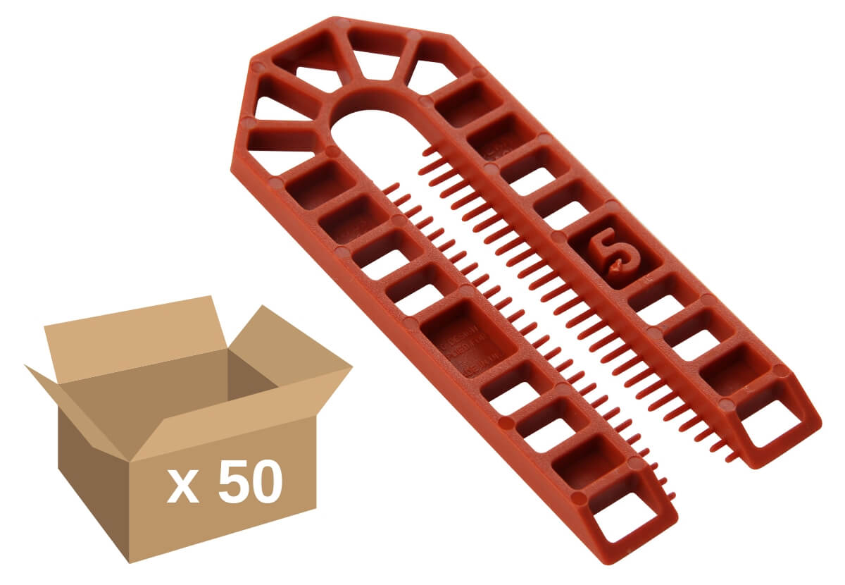 Broadfix® Large Plastic 'U' Shims Brown 5mm (Pack of 50)
