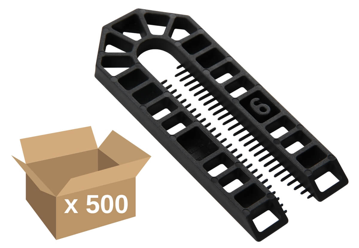 Broadfix® Large Plastic 'U' Shims Black 6mm (Pack of 500)