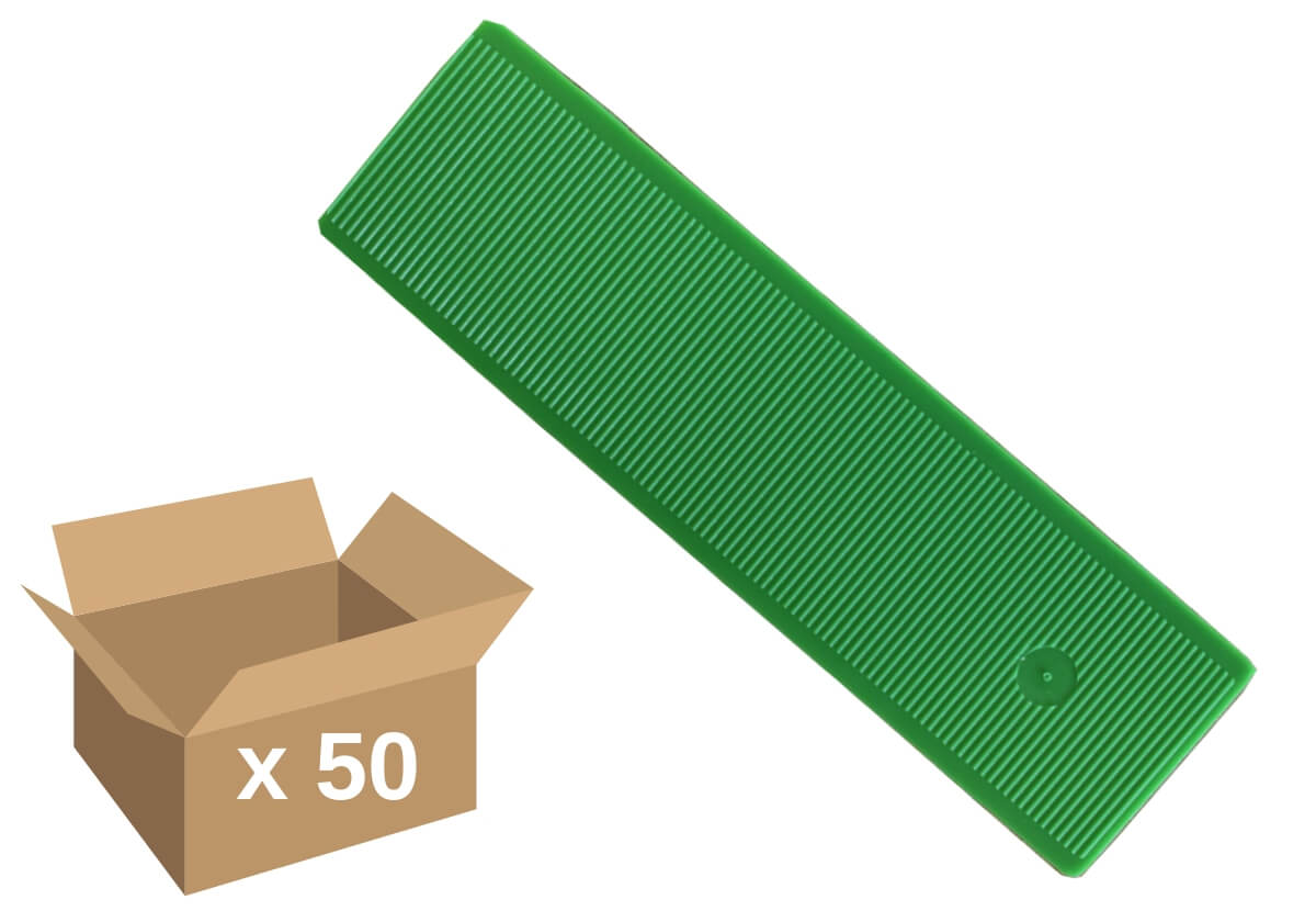 Broadfix® Flat Medium Glazing Shims Green 1mm (Pack of 50)