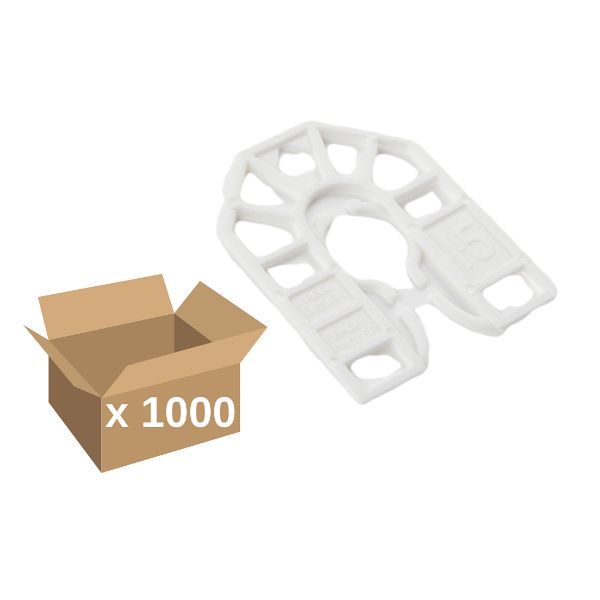 Broadfix® Small Plastic 'U' Shims White 1.5mm (Pack of 1000)