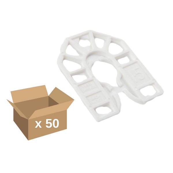 Broadfix® Small Plastic 'U' Shims White 1.5mm (Pack of 50)