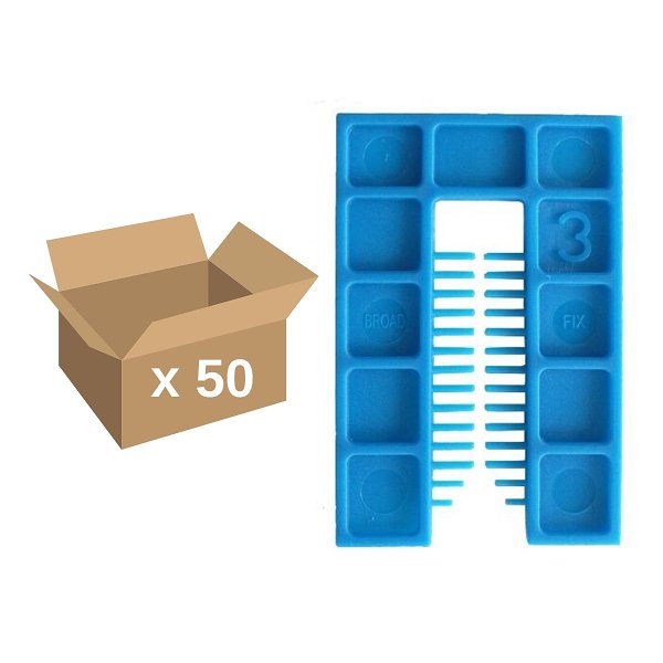 Broadfix Medium Sq. End Shims Blue 3mm (50)