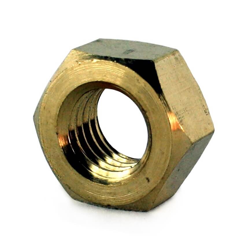 2BA Solid Brass Hexagon Full Nut BS57
