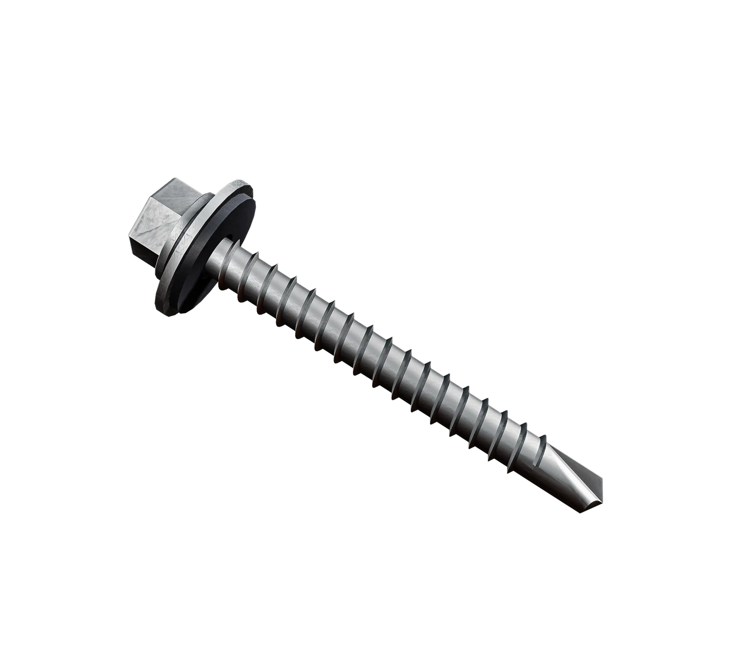 5.5mm x 25mm Hex Washer Head Self-Drilling Tek Screws Zinc DIN 7504 K C ...