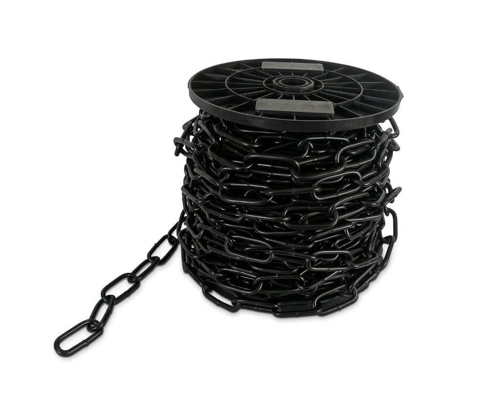 Welded Long Link Chain Black 1M 2.5mm x 24mm
