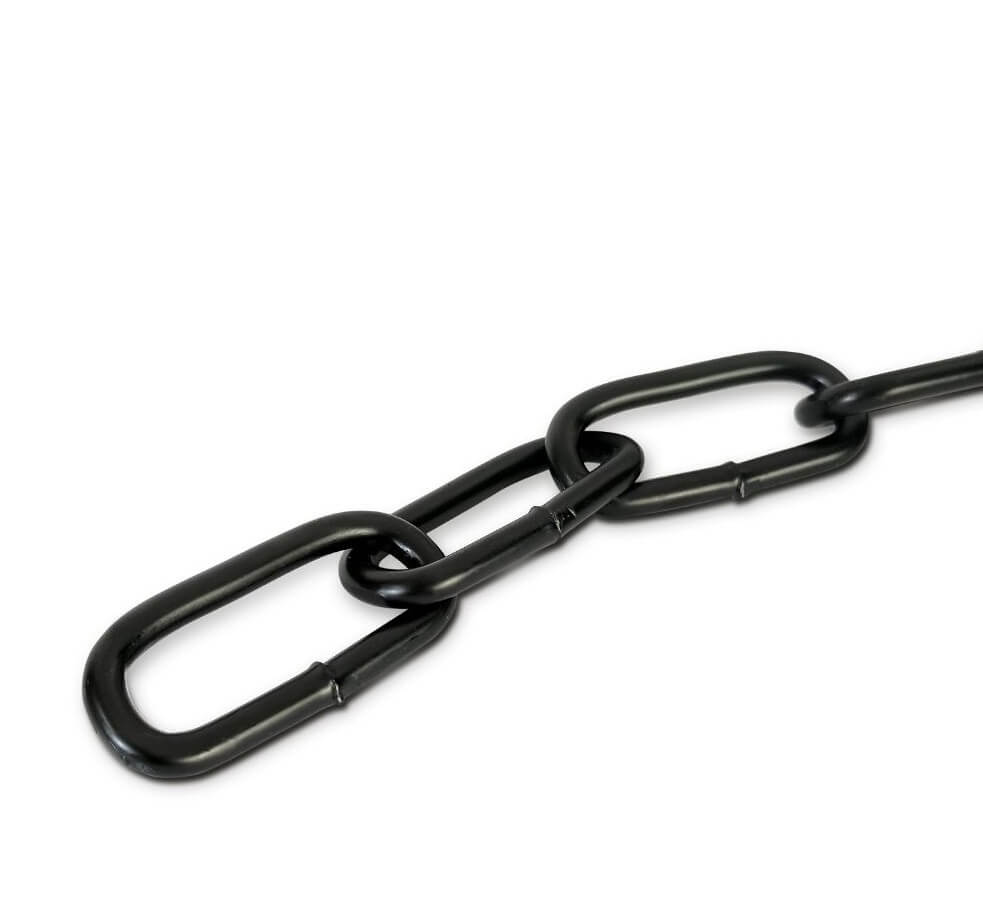 Welded Long Link Chain Black 1M 5mm x 35mm