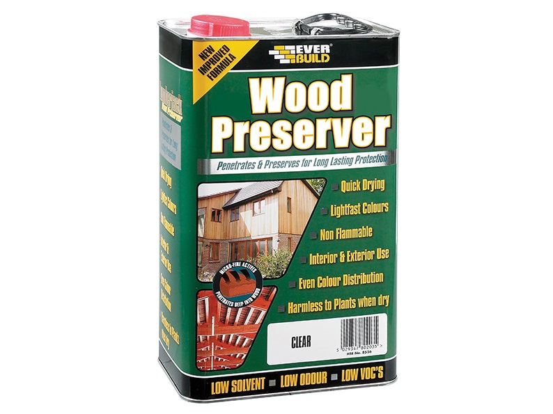 Everbuild CLEAR WOOD PRESERVER 5L