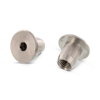 M10 x 18mm Stainless Steel Flat Head Furniture Connector Nut