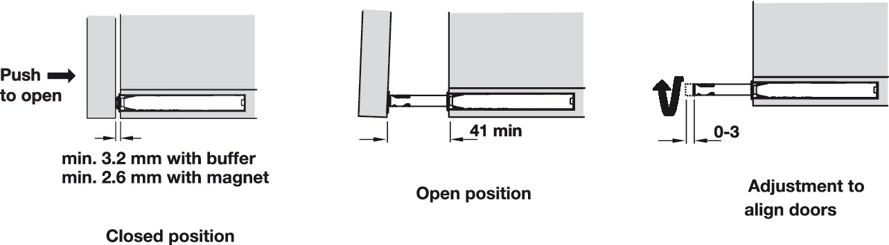 K-Push Concealed With Magnet, Long (Grey)
