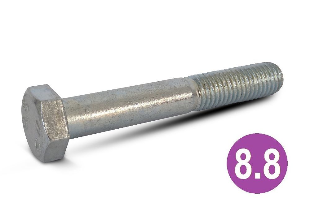 M8 X 70 8.8 HEX BOLT DIN. 931 BZP