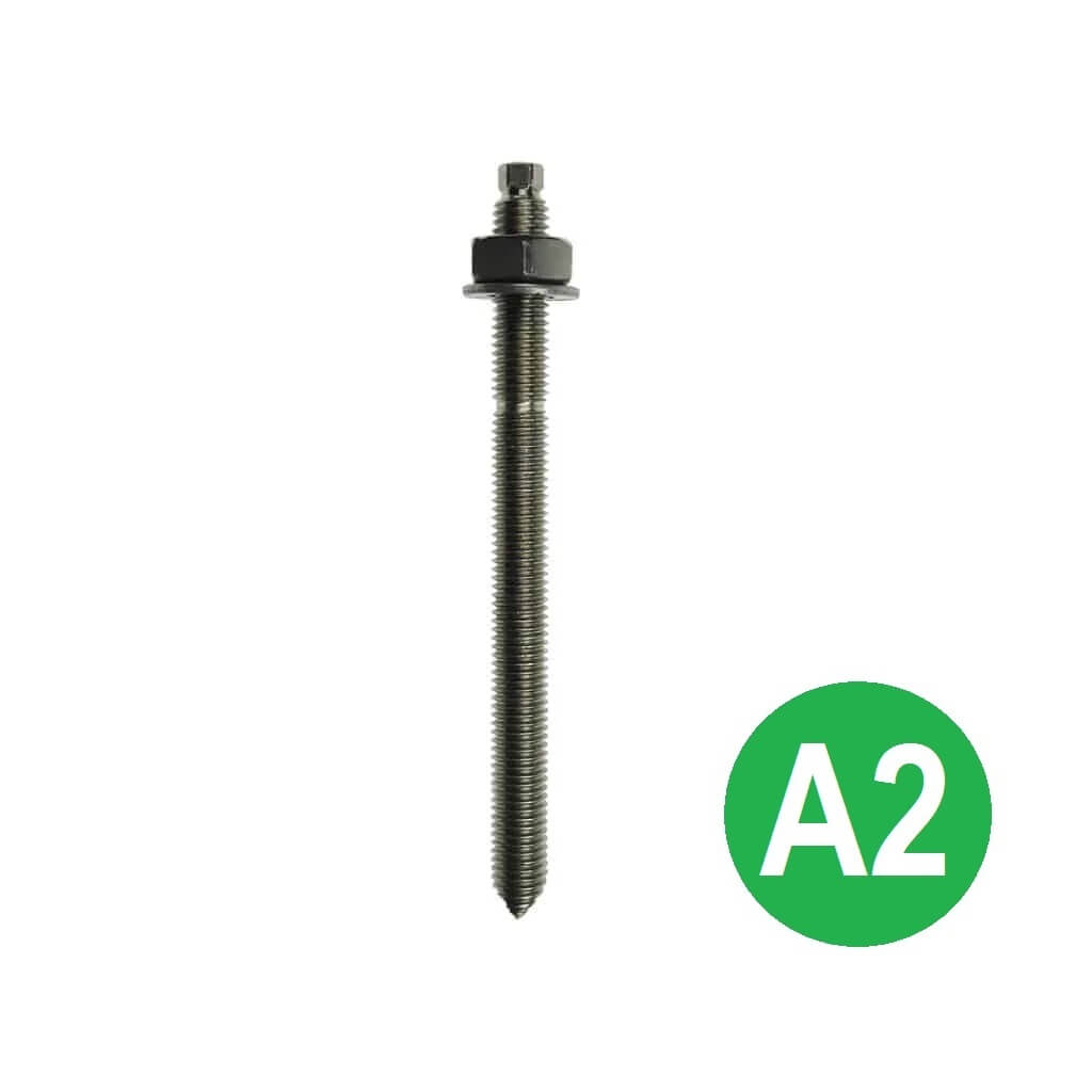 M12x160mm A2 Stainless Steel Resin Studs