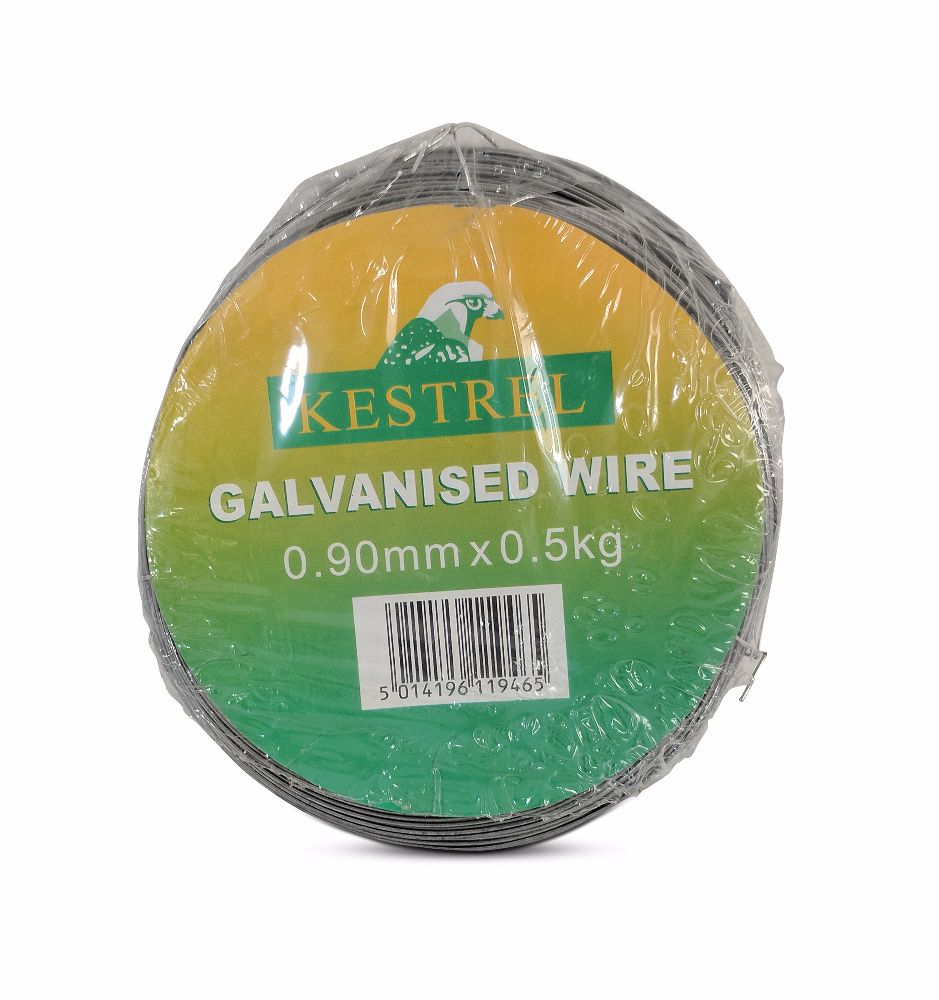 Kestrel Galvanised Steel Malleable Fencing Wire 0.9mm x 0.5Kg - 100M