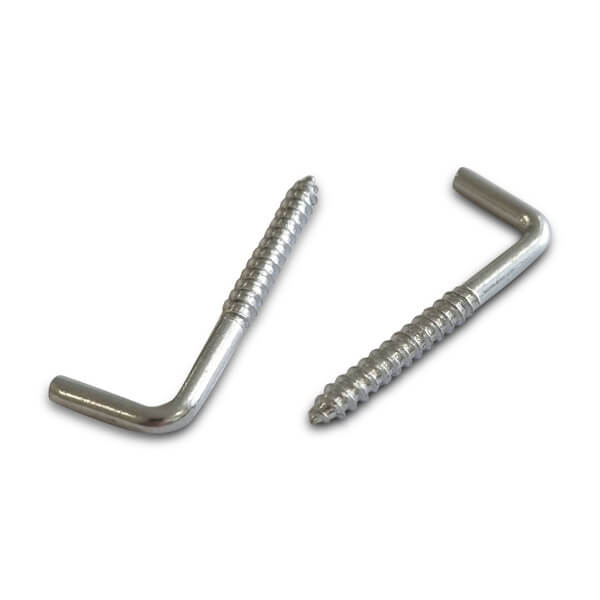 Zinc Plated Screw-in 'L' Hook 86mm x 6mm
