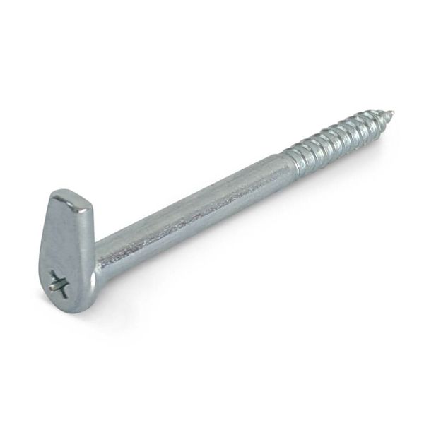 Heavy Duty Screw-in L Hook With PH2 Phillips Drive 80mm x 6mm