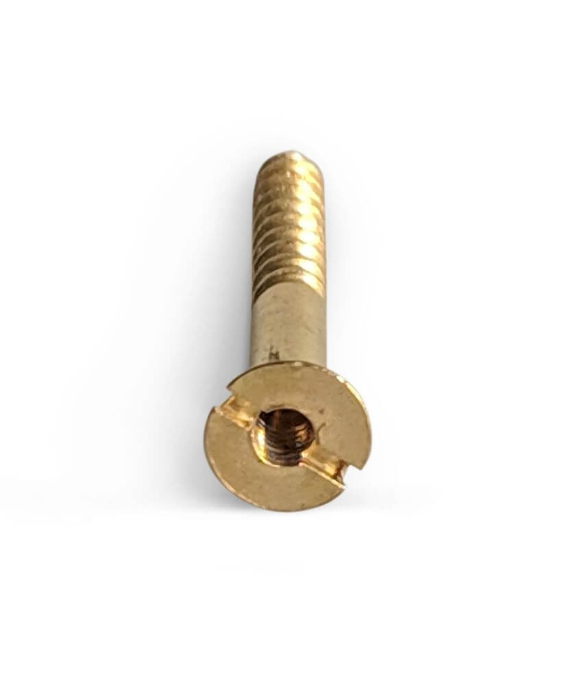 6G x 30mm Brass Countersunk Mirror Screws 6BA
