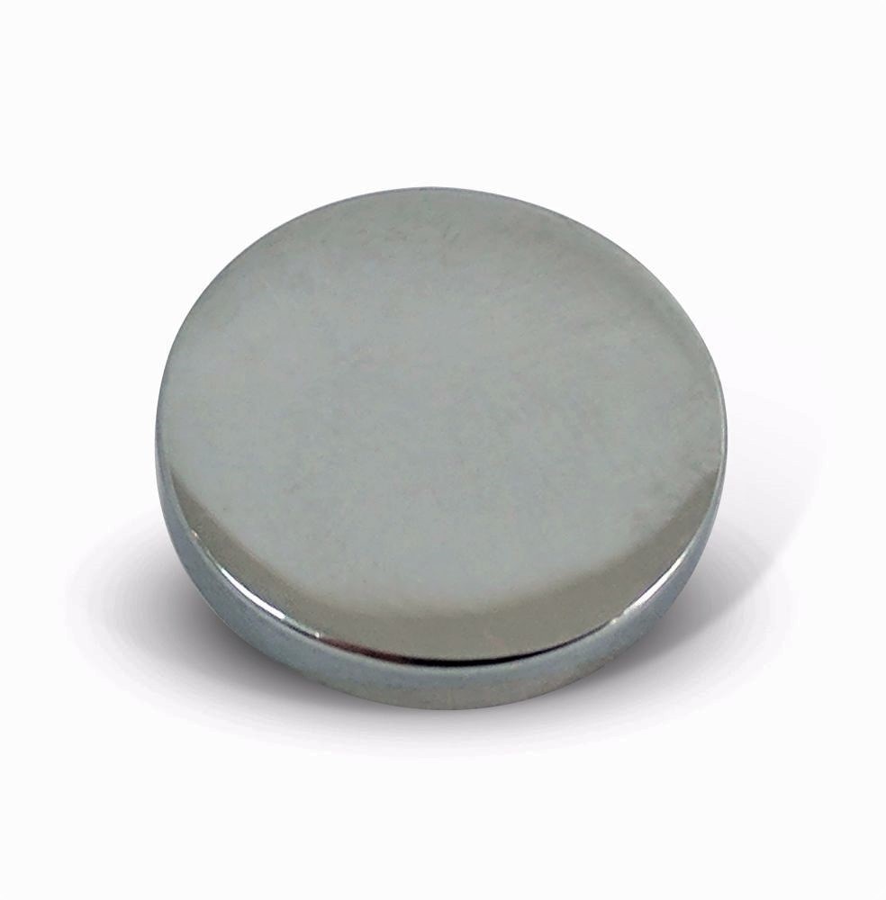12mm Pol. Nickel Flat Mirror Screw Caps 6BA
