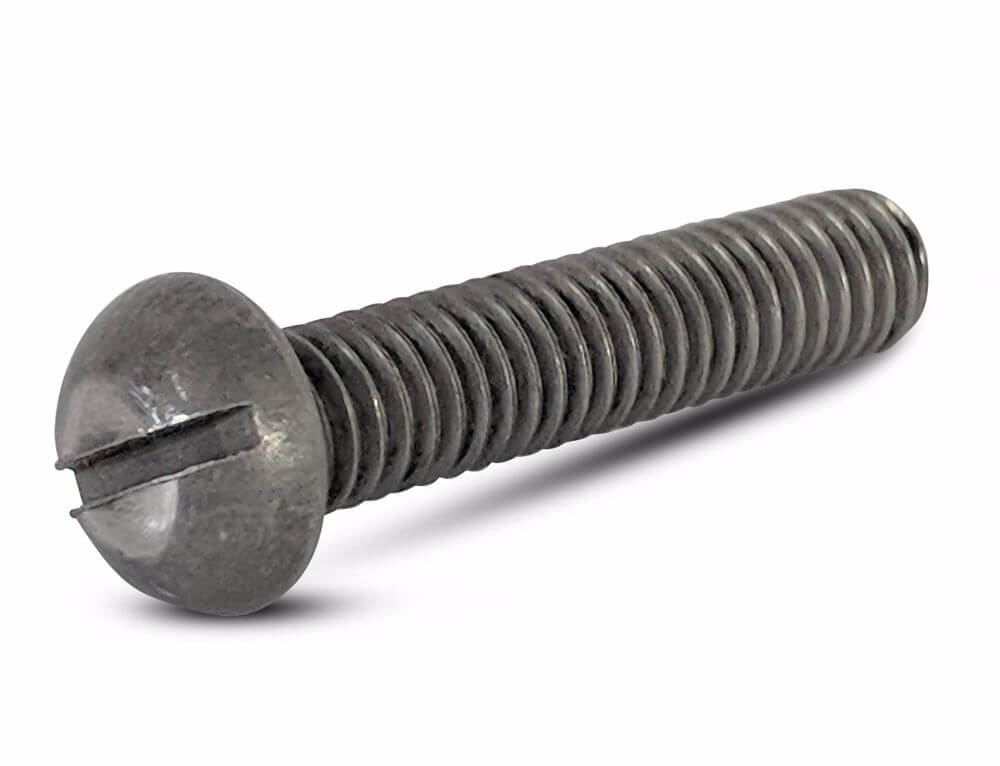 1/4 BSW x 1 Slot Round Machine Screw