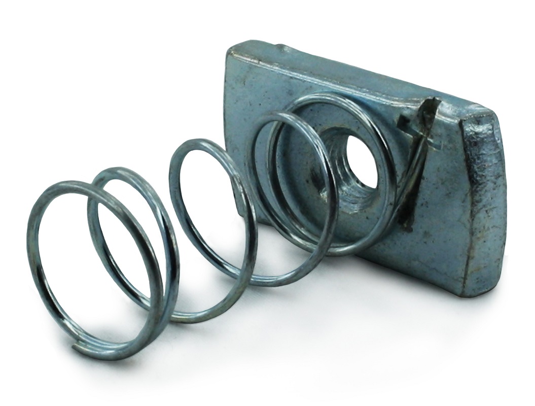 M6 CHANNEL NUT BZP - LONG SPRING