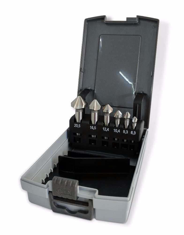 Ruko 6pc HSS 90° Counterink Set DIN 335-C