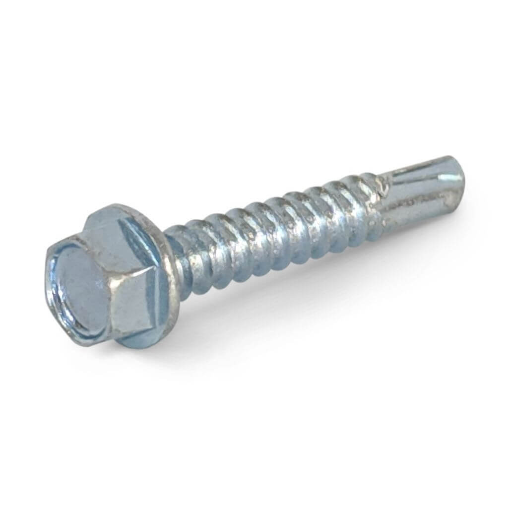 6.3mm x 25mm Hex Washer Head Self-Drilling Tek Screws Zinc DIN 7504 K