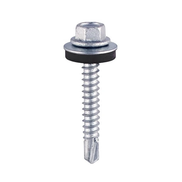 4.8mm x 16mm Hex Washer Head Self-Drilling Tek Screws Zinc DIN 7164 K C ...
