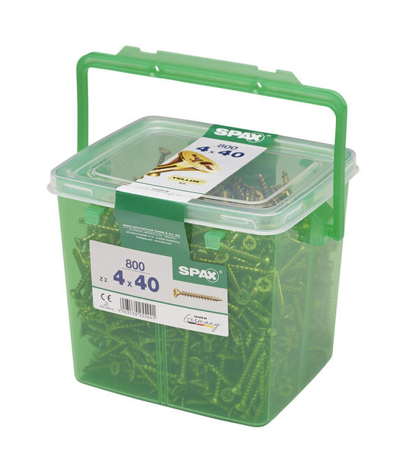 Buy Spax Yellox Universal Screws | 4.0x40mm Tub of 800 5081020400409