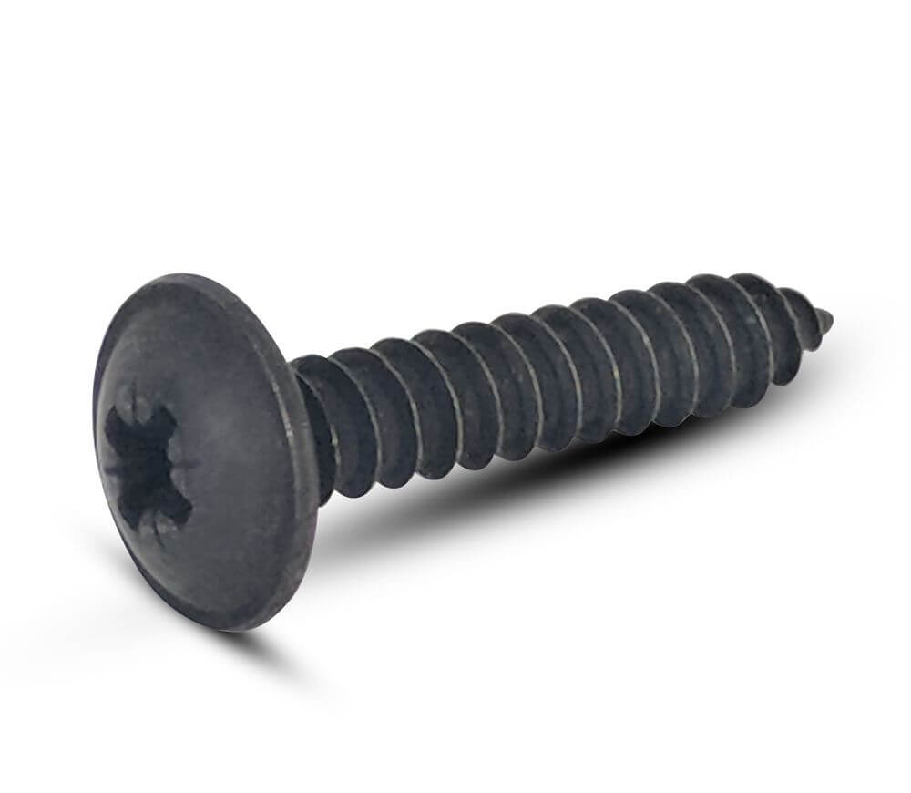 4.8 x 25mm Pozi Flange Head Self Tapper Black BS 4174 C