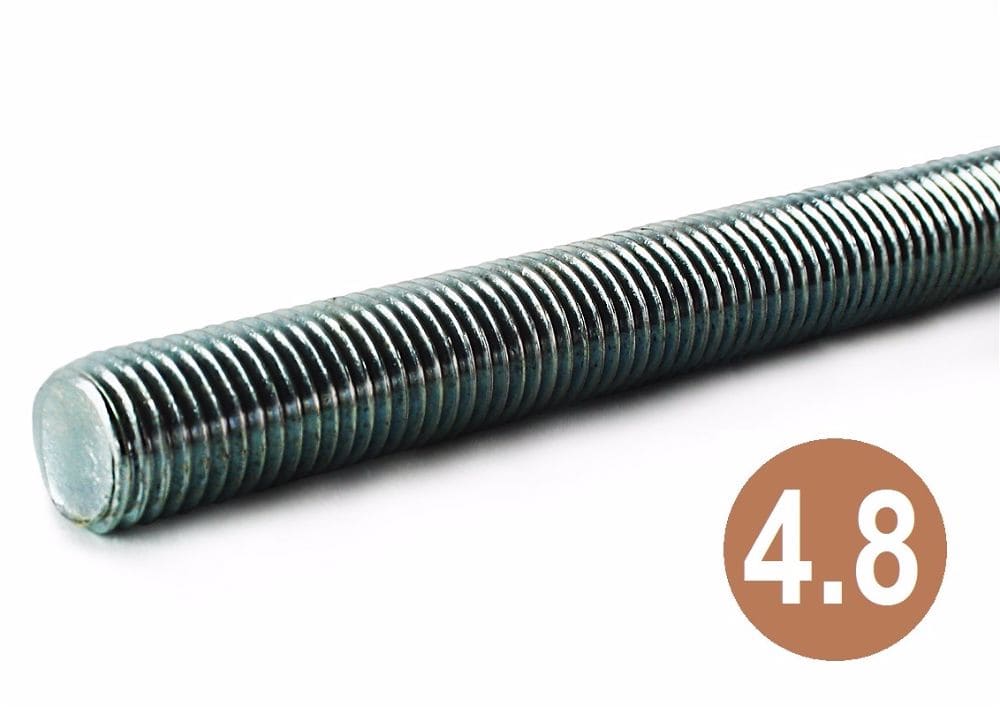 M12 X 1M 4.8 STUDDING BZP