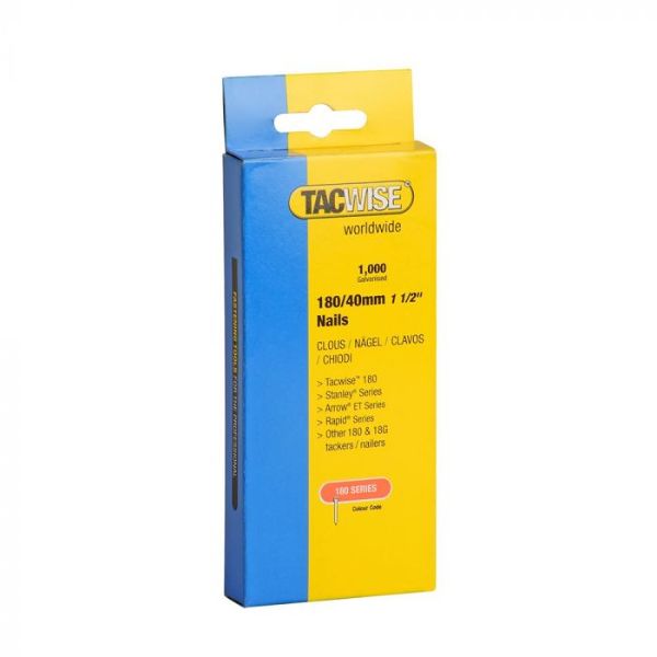 TACWISE 180 18 Gauge 40mm Nails Pack 1000