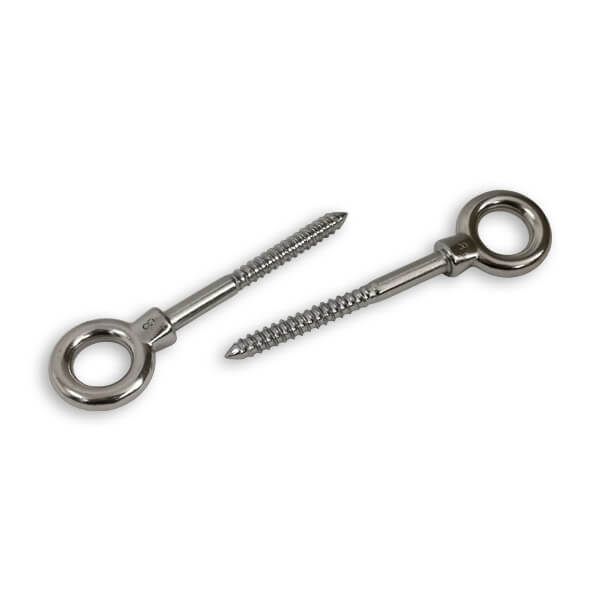 Buy A4 Stainless Long Shank Wood Thread Eye Bolts M8